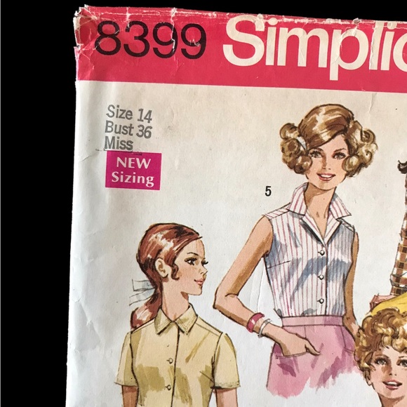 Simplicity | Other | Vintage Misses 8399 Simplicity Size 4 Bust 36 ...